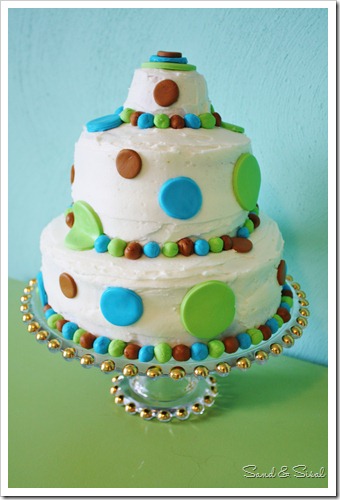 Polka Dot Teen Birthday Cake - Sand and Sisal